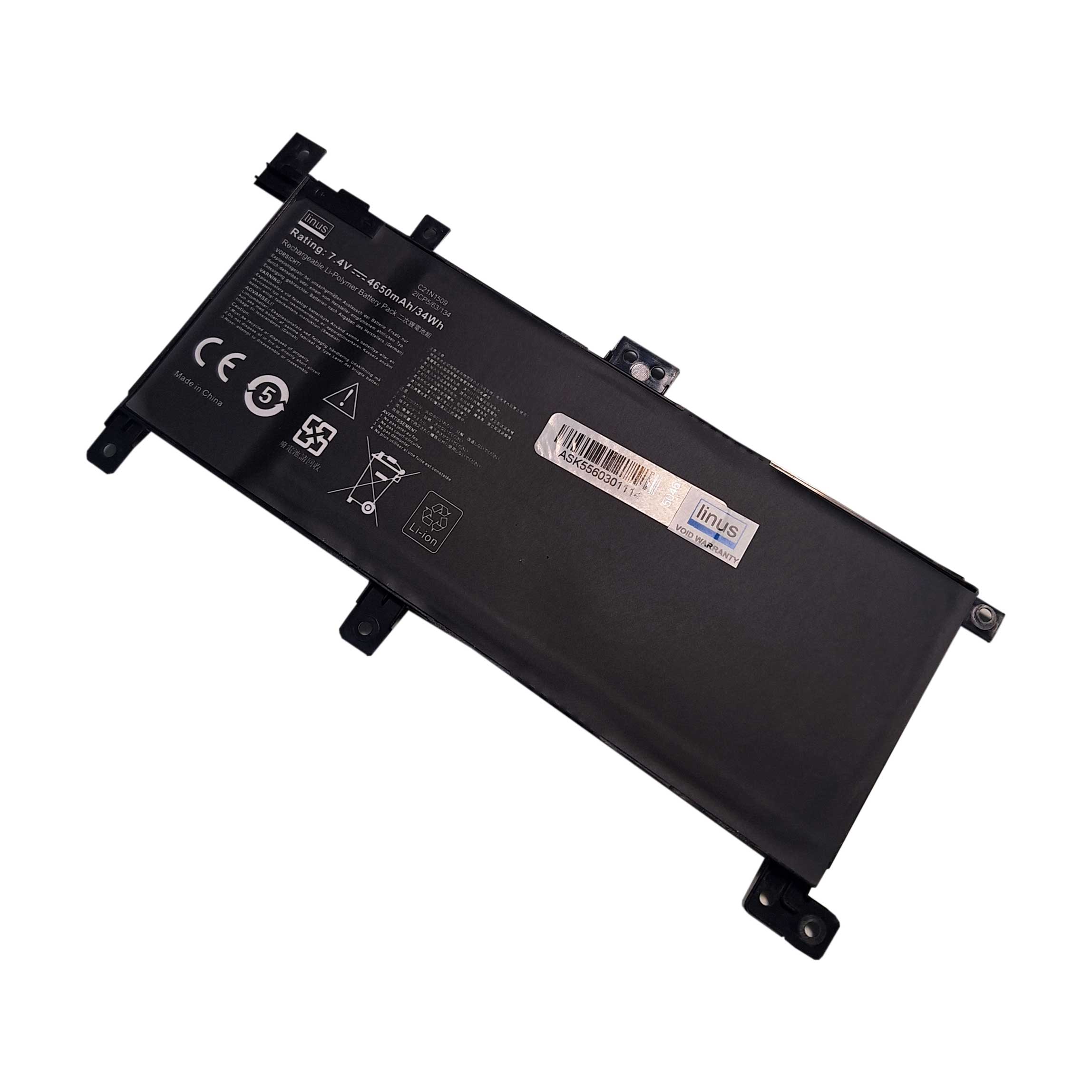 باتري ايسوس ASUS BATTERY K556 /X556 2CELL 4650MAH - فروشگاه اینترنتی پی ...